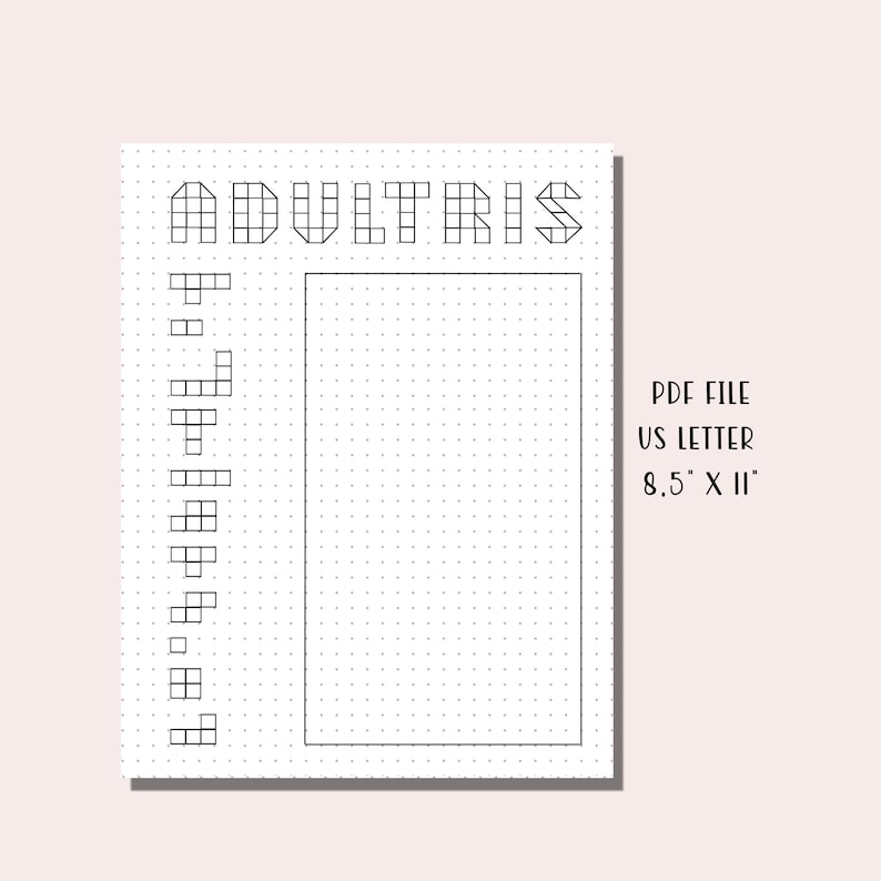 Adultris Tracker Printable / Tetris Habit Tracker Adulting Tracker / A5 ...