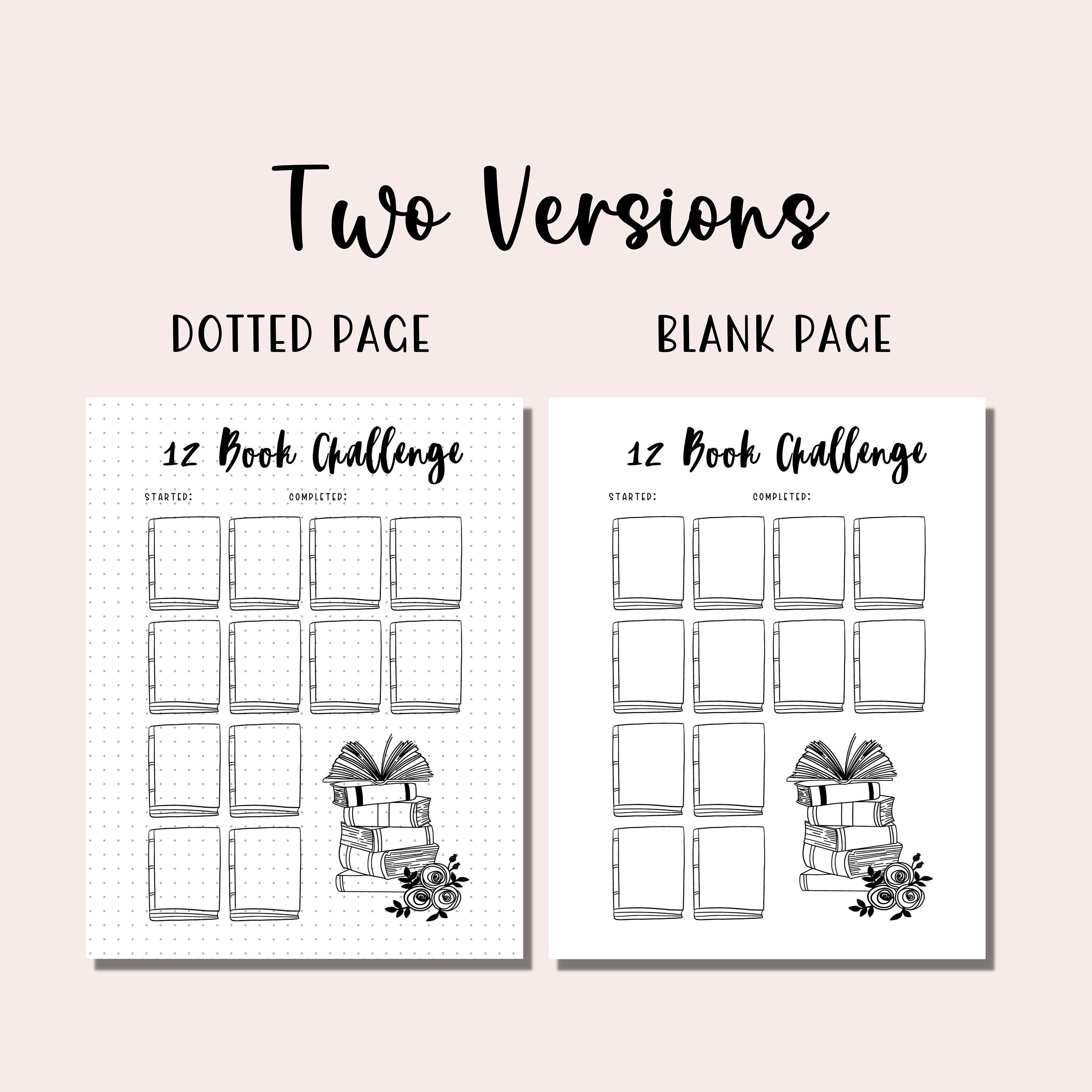 12 Months Book Challenge Printable / Reading Challenge Tracker / Book ...