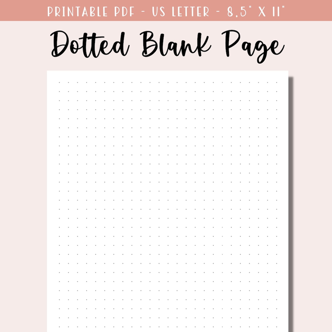 Printable Dot Grid Pages for Bullet Journal / Dotted Page Template ...