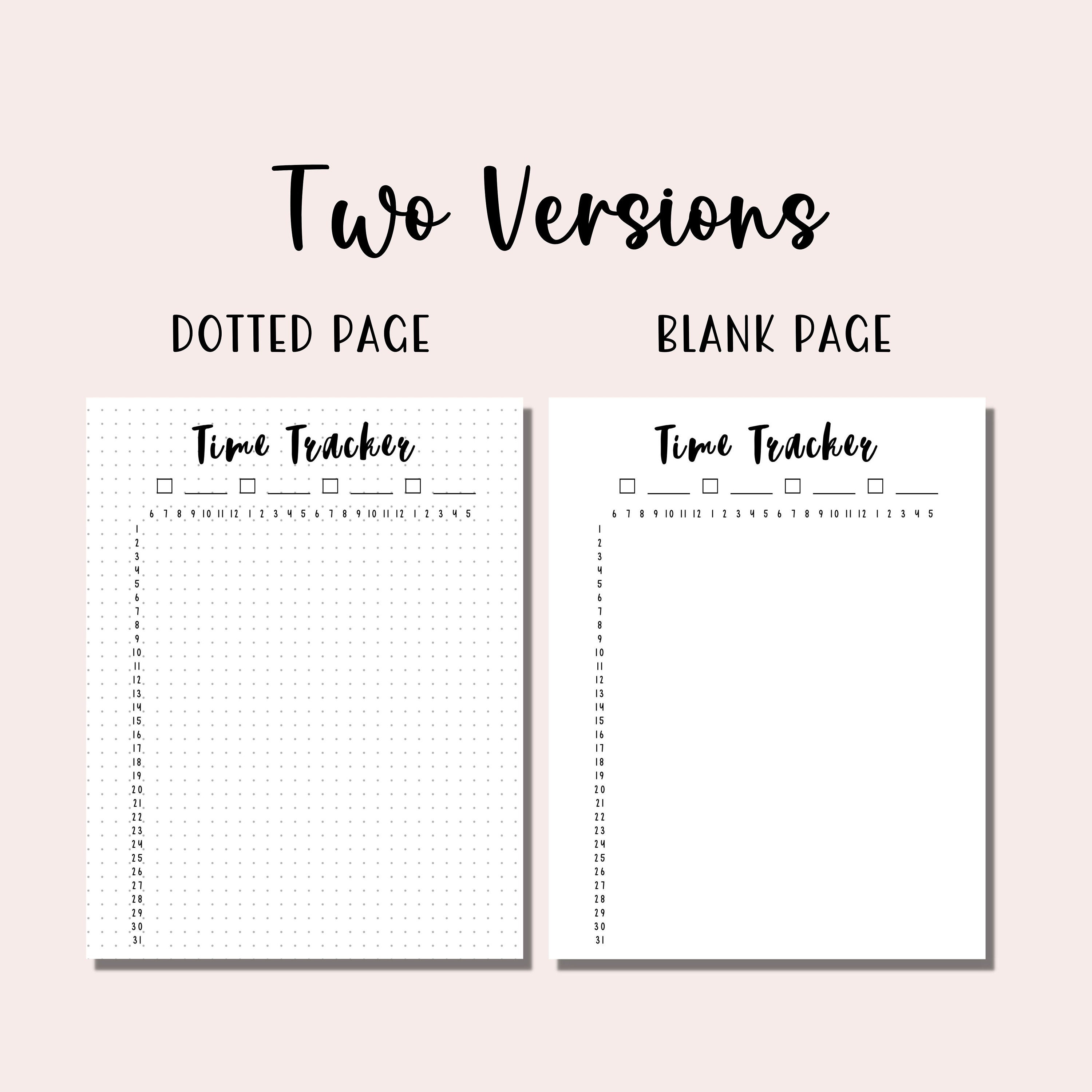 Time Tracker Printable / Time Log / Sleep Log/ Work & Study Tracker ...