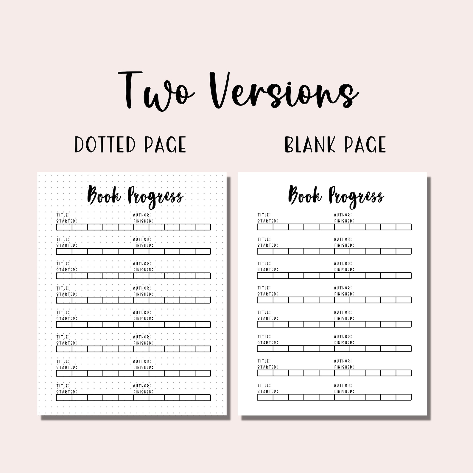 Book Progress Tracker Printable / Reading Tracker / Book Journal / Book ...