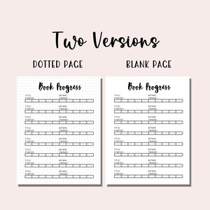 Book Progress Tracker Printable / Reading Tracker / Book Journal / Book ...