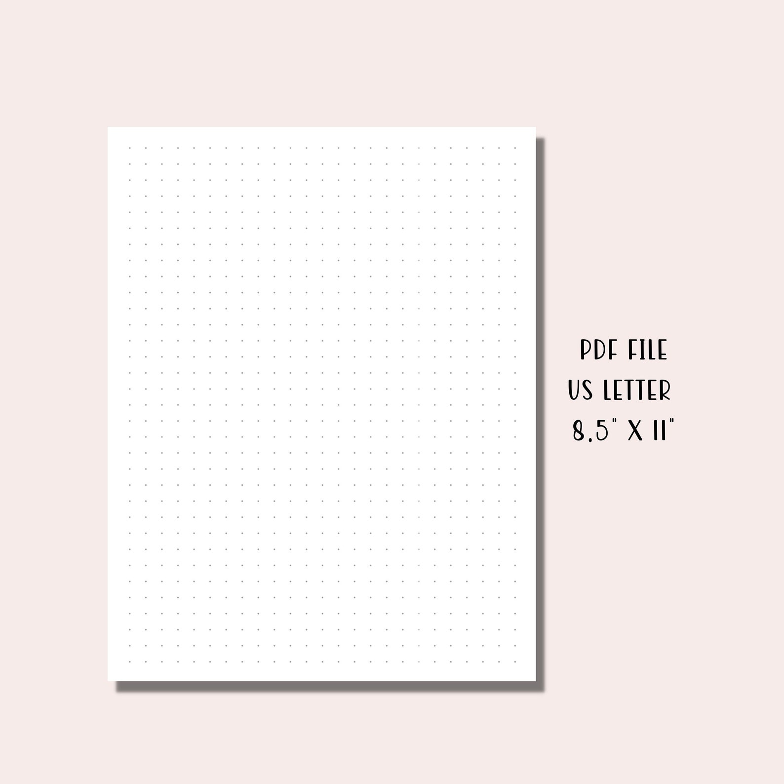 Printable Dot Grid Pages for Bullet Journal / Dotted Page Template ...