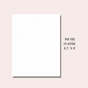 Printable Dot Grid Pages for Bullet Journal / Dotted Page Template ...
