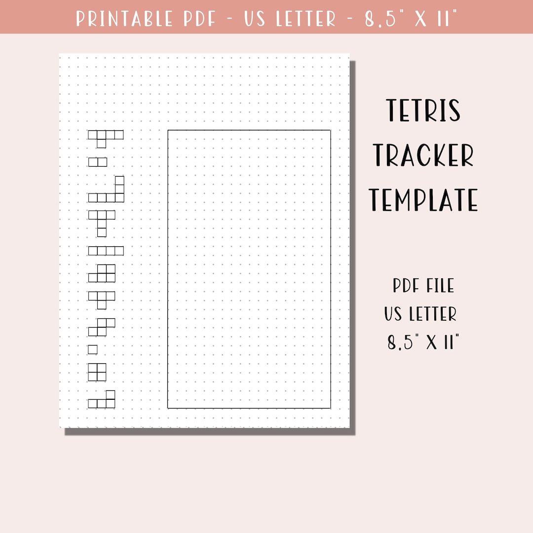 DIY Tracker Printable / Customize Your Own Tetris Habit Tracker / A5 ...