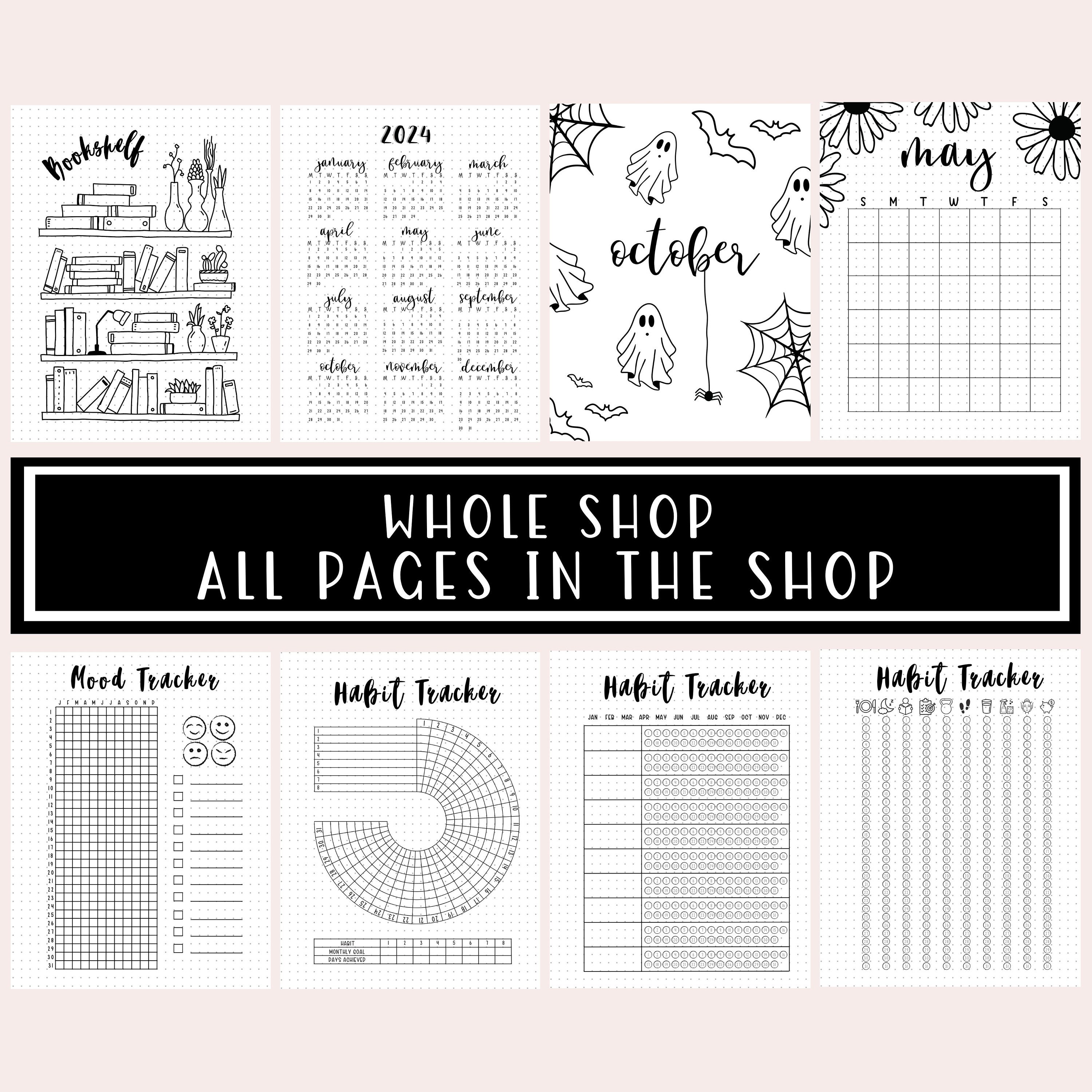Whole Shop Bullet Journal Printable Pages Bullet Journal Starter Kit A5 ...