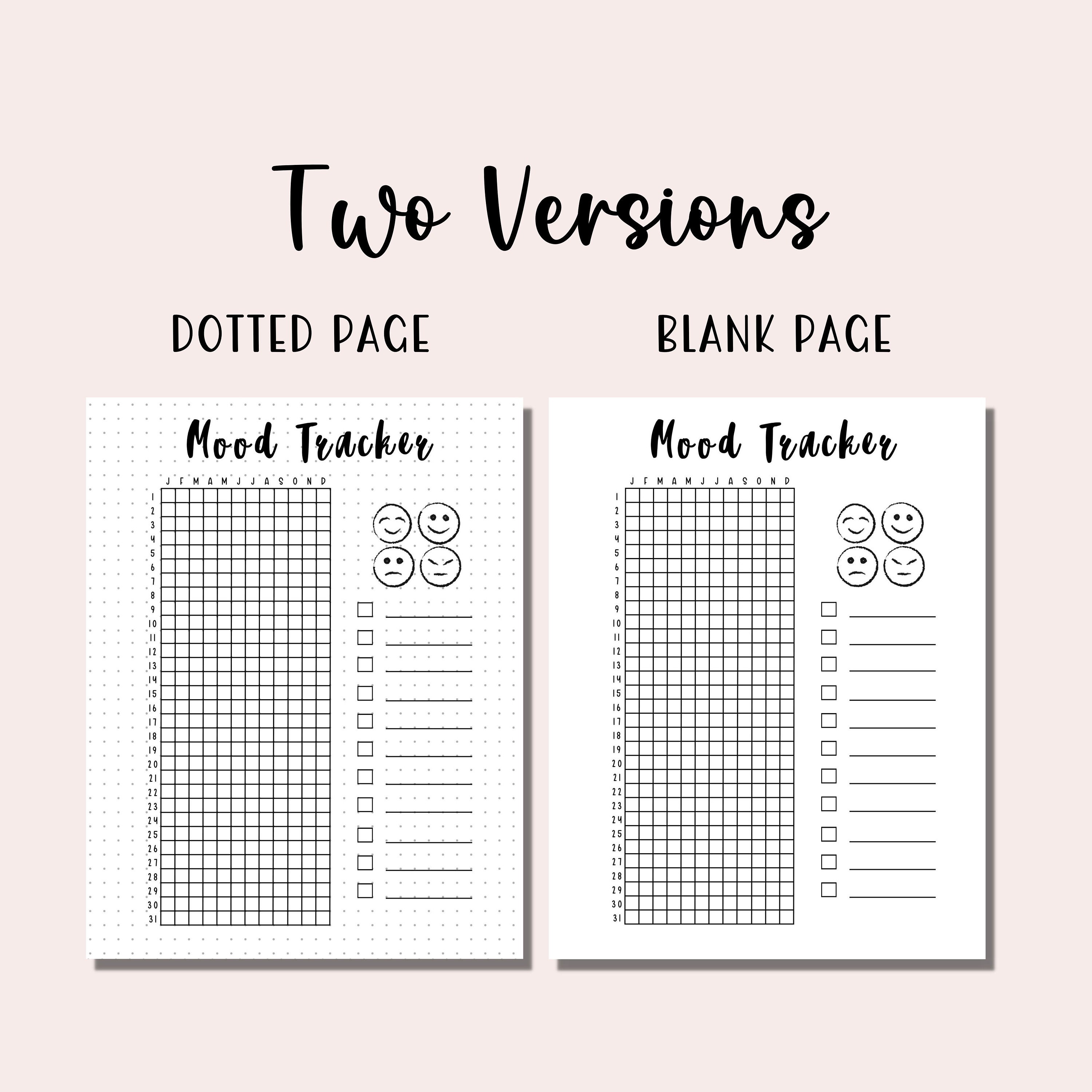 Mood Tracker Printable / Mood in Pixels / Daily Mood Tracker Template ...