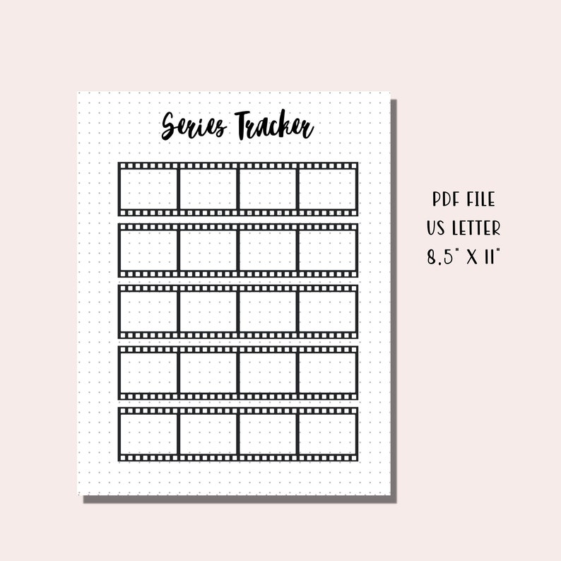 Series Tracker Printable / Series to Watch Bullet Journal Page ...