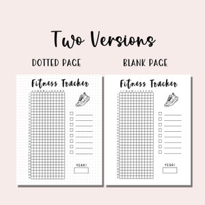 Fitness Tracker Printable / Health & Wellness Daily Journal / Exercise ...