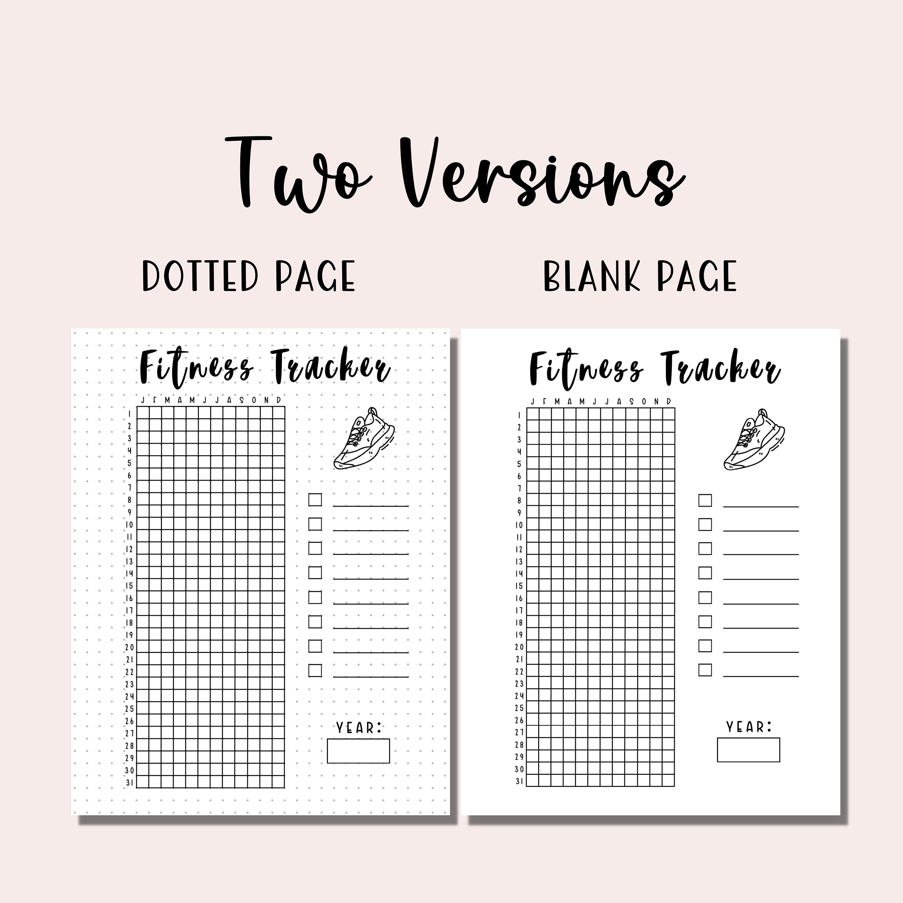 Fitness Tracker Printable Health & Wellness Daily Journal - Etsy