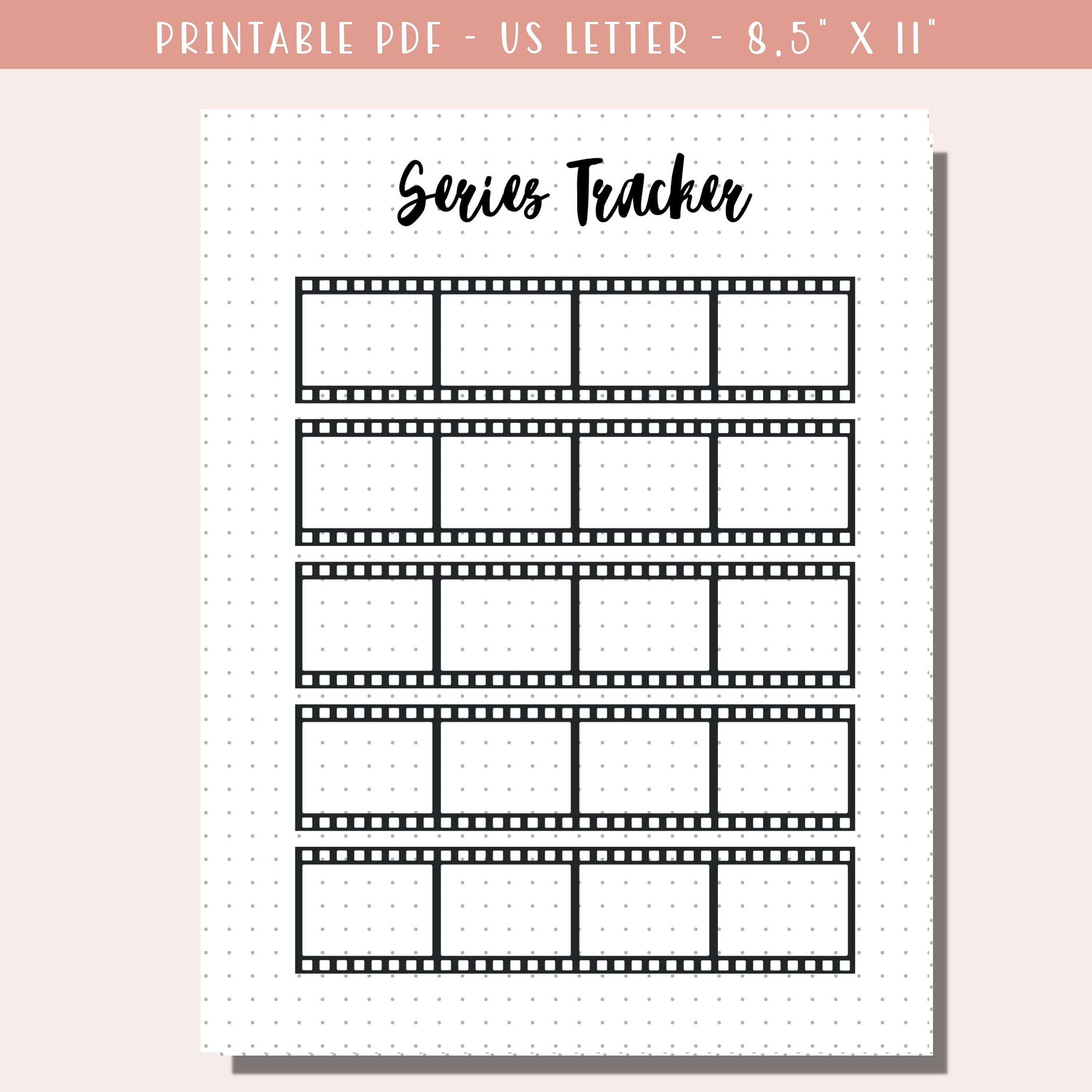 Series Tracker Printable / Series to Watch Bullet Journal Page ...