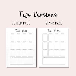 Year at A Glance Printable / Annual Planner Page / Planner 2025 ...