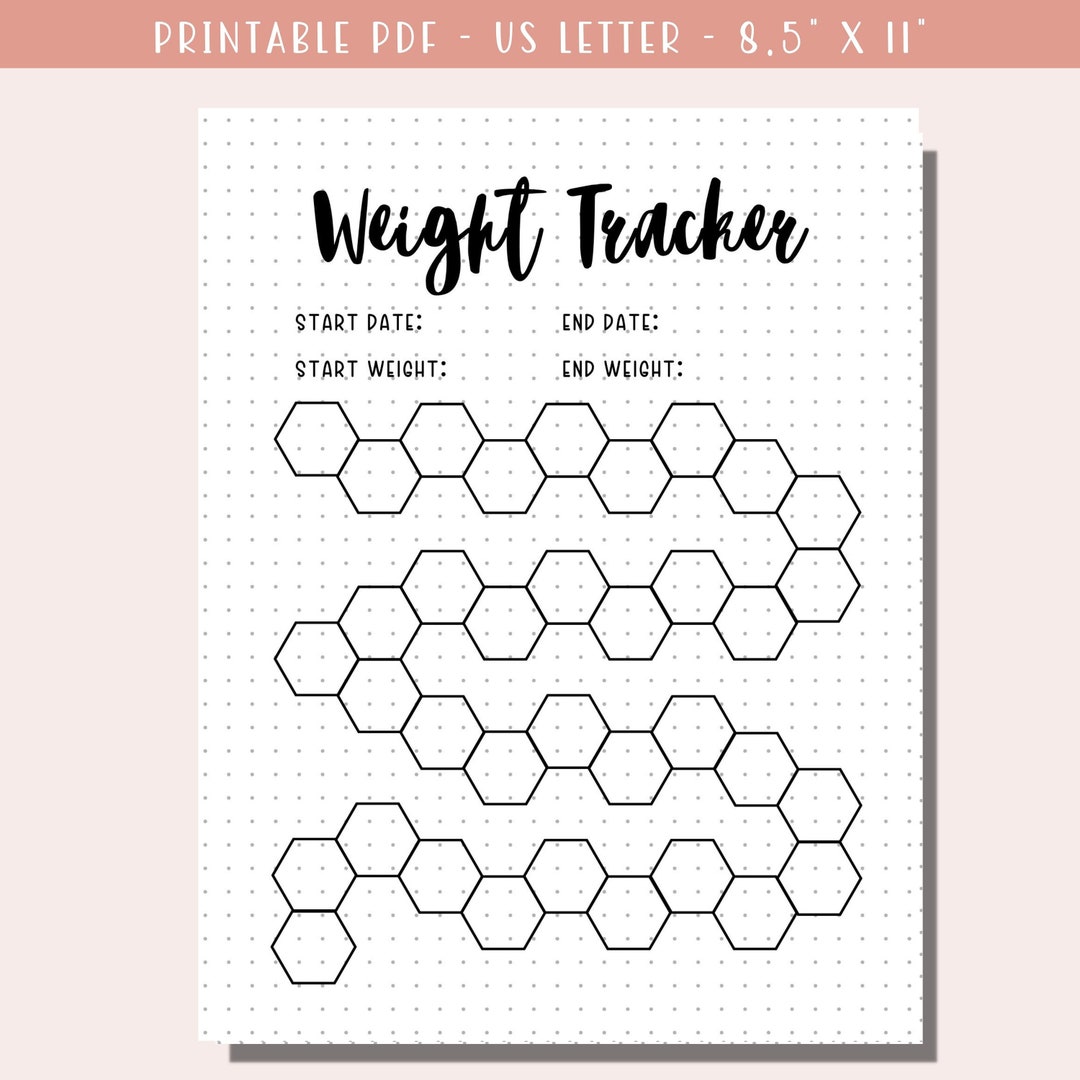 Honeycomb Weight Loss Tracker Printable / Goal Tracker / Pounds Lost ...