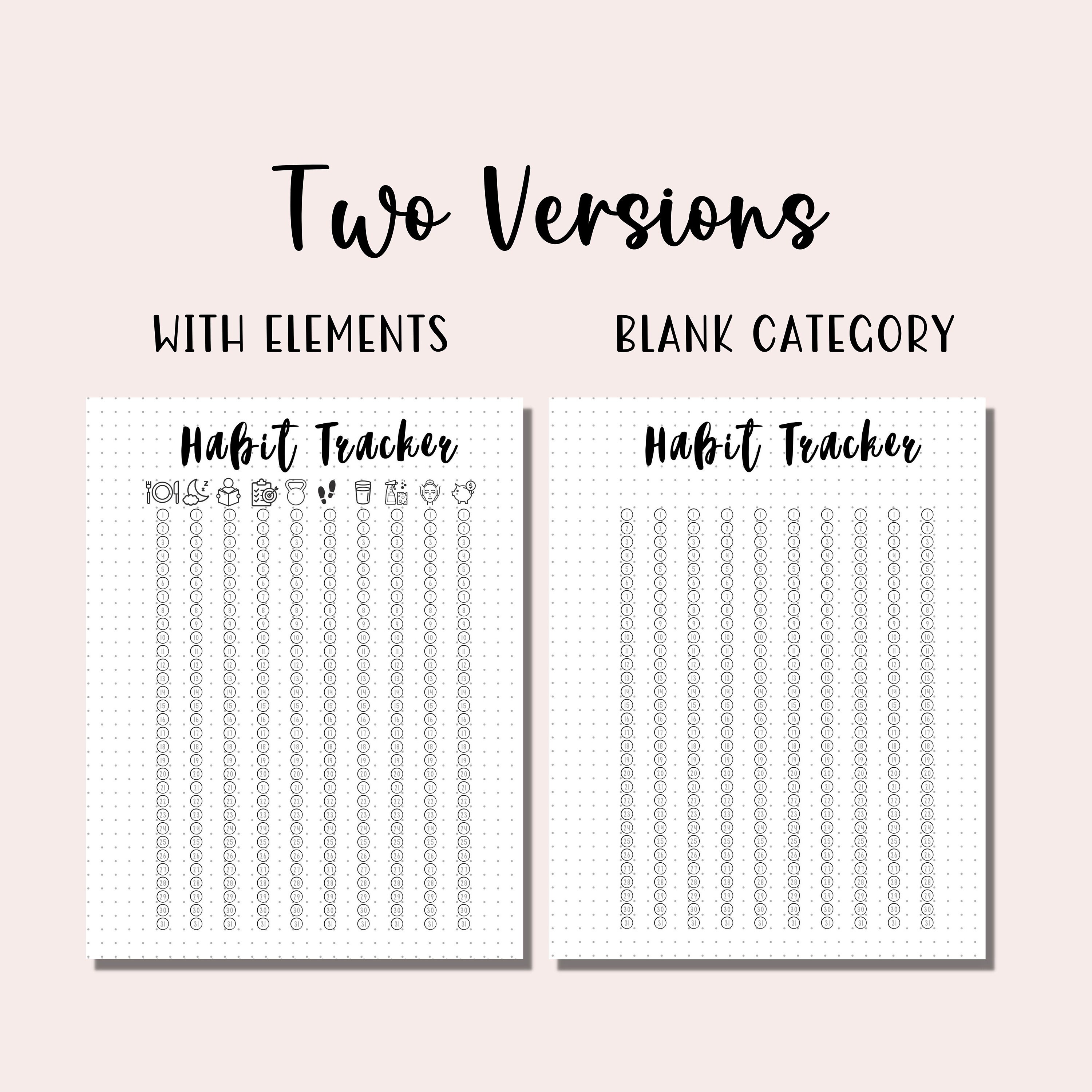 Monthly Habit Tracker Printable / Daily Goal Tracker / Planner 2025 ...