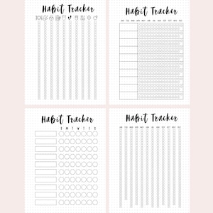 Habit Tracker Bundle Printable, Goal Trackers, Planner 2025, Bullet ...