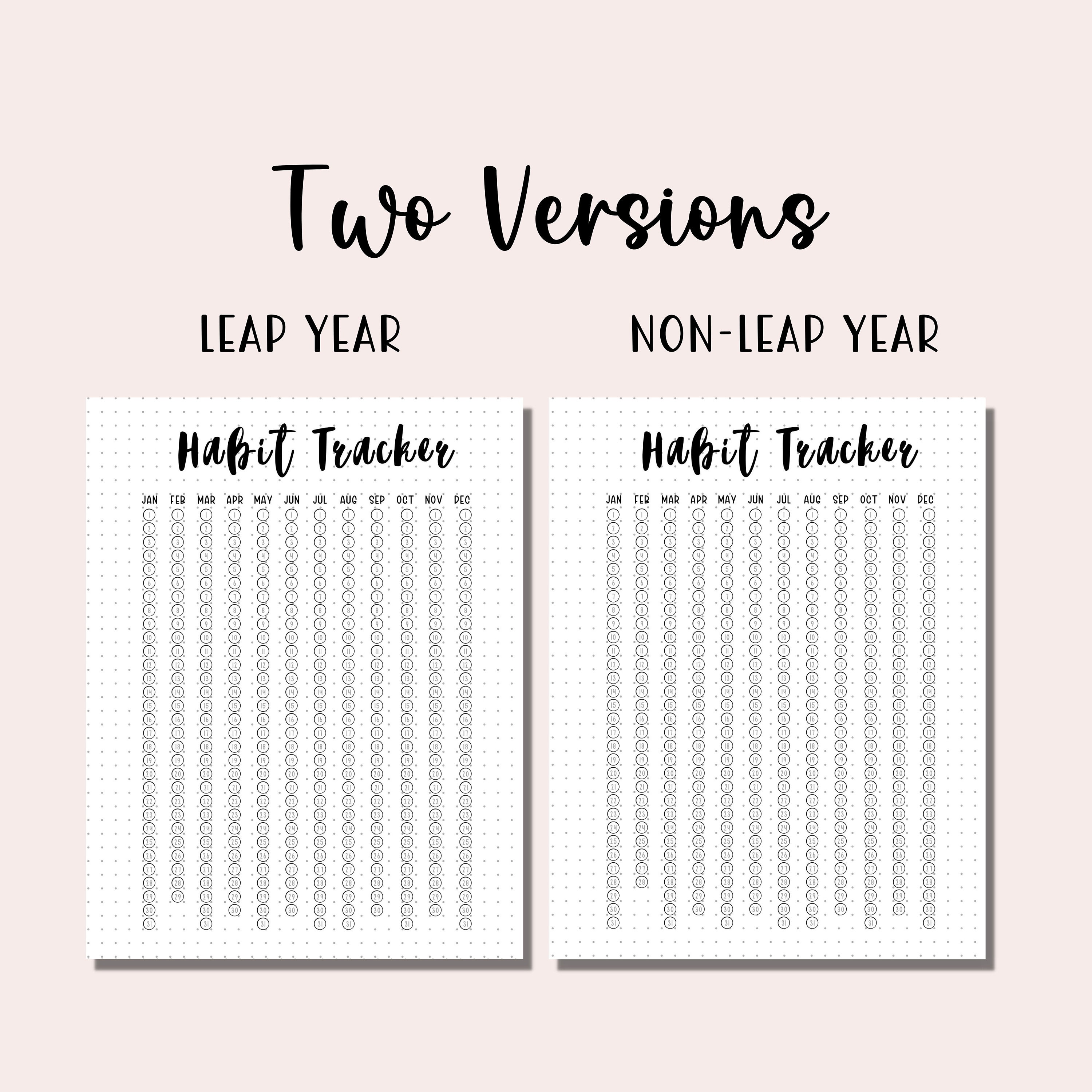 Yearly Habit Tracker Printable / Annual Goal Tracker / Planner 2024 ...