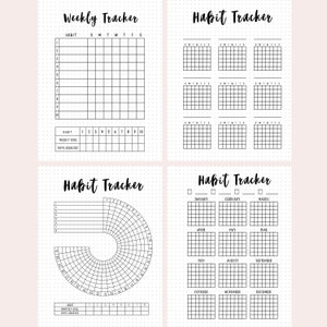 Habit Tracker Bundle Printable, Goal Trackers, Planner 2025, Bullet ...