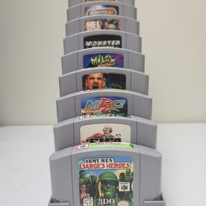 Nintendo 64, N64 9 Game Cartridge Display Stand - Etsy