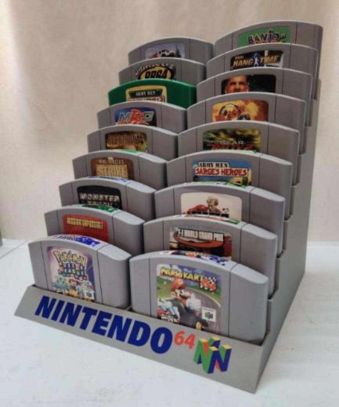 Nintendo 64 (N64) 18 Cartridge Display Stand (UV Printed Logo) - Etsy