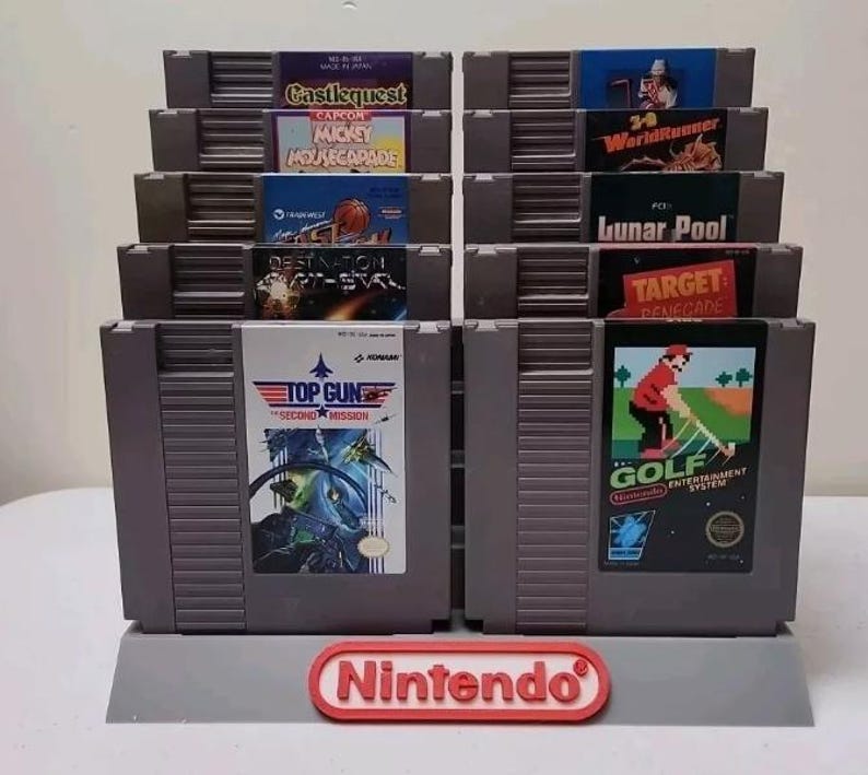 Nintendo NES 10 Cartridge Display Stand, 3D Printed - Etsy