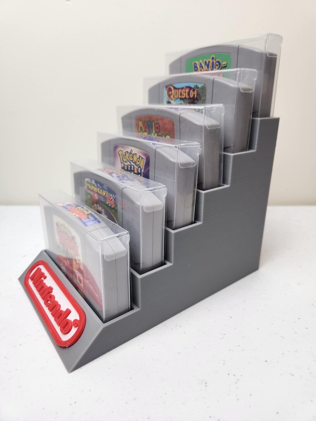 Nintendo 64, N64 Six Cartridge in Sleeve Display Stand, 3D Printed ...