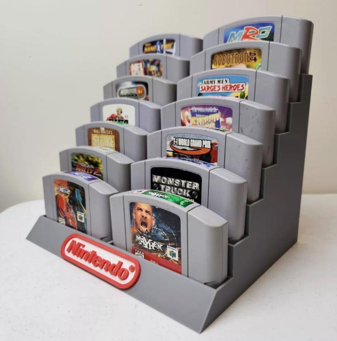 Nintendo 64, N64 14 Cartridge Display Stand, 3D Printed - Etsy