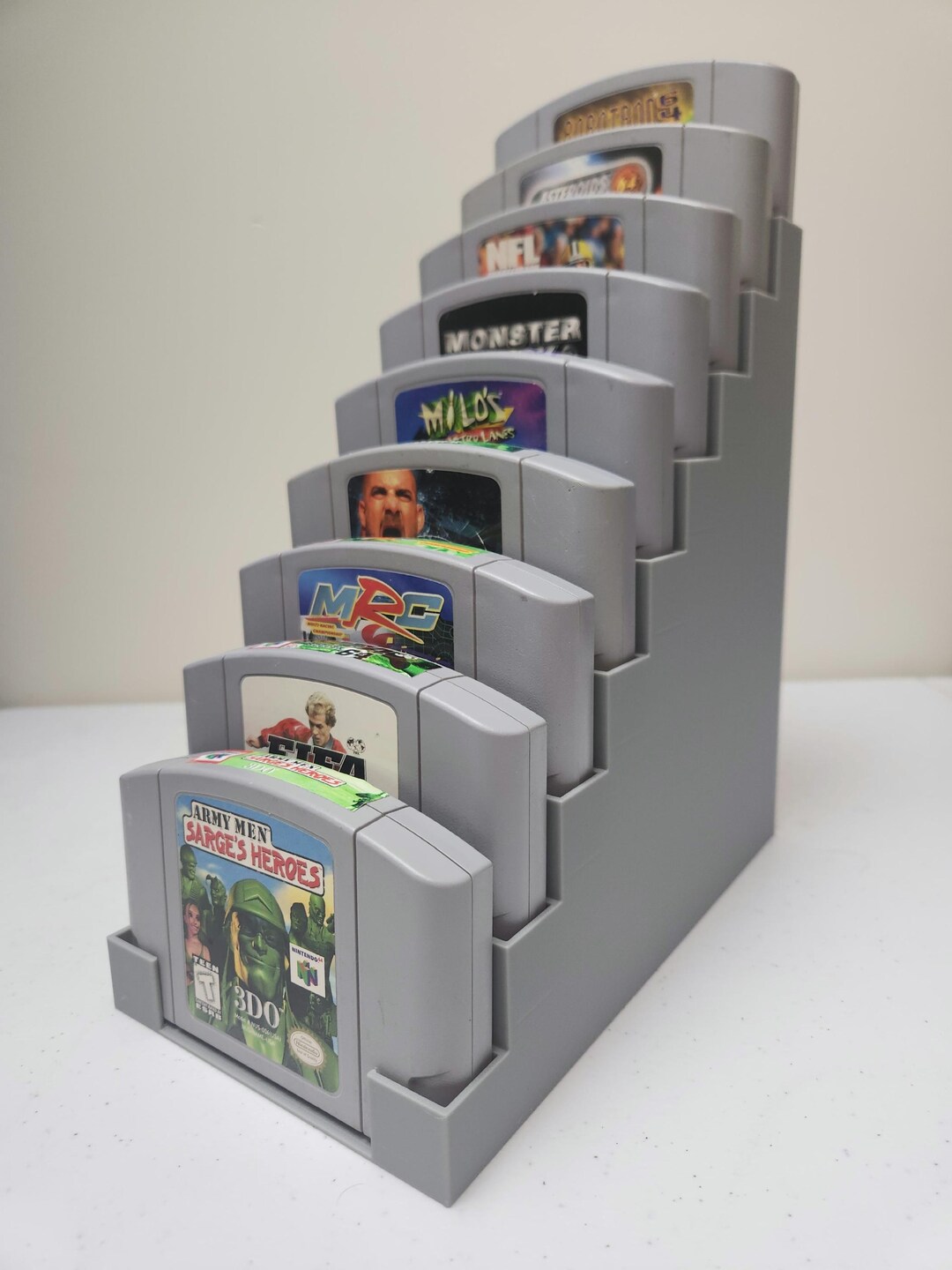 Nintendo 64, N64 9 Game Cartridge Display Stand - Etsy