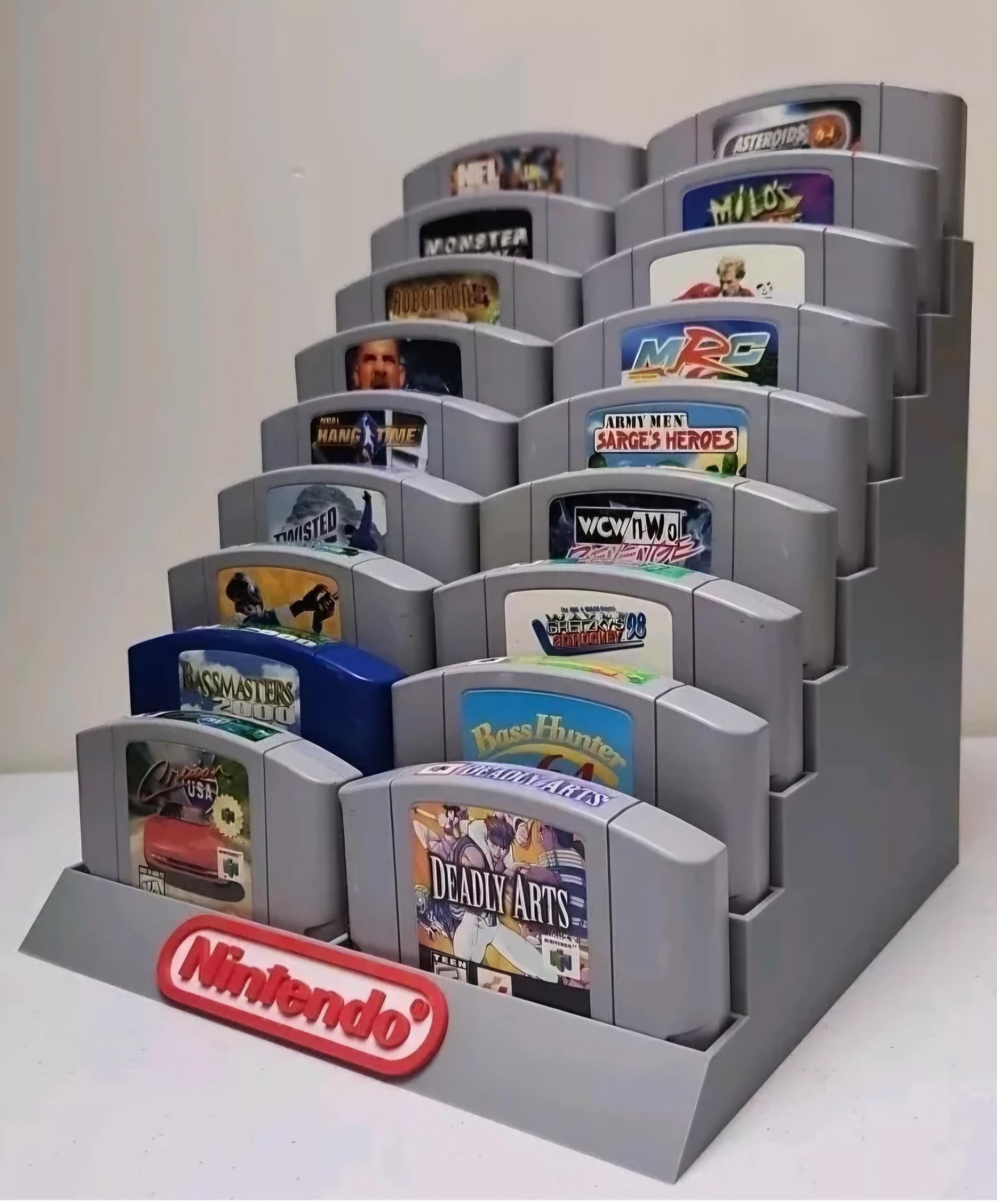 Nintendo 64, N64 18 Cartridge Display Stand, 3D Printed - Etsy