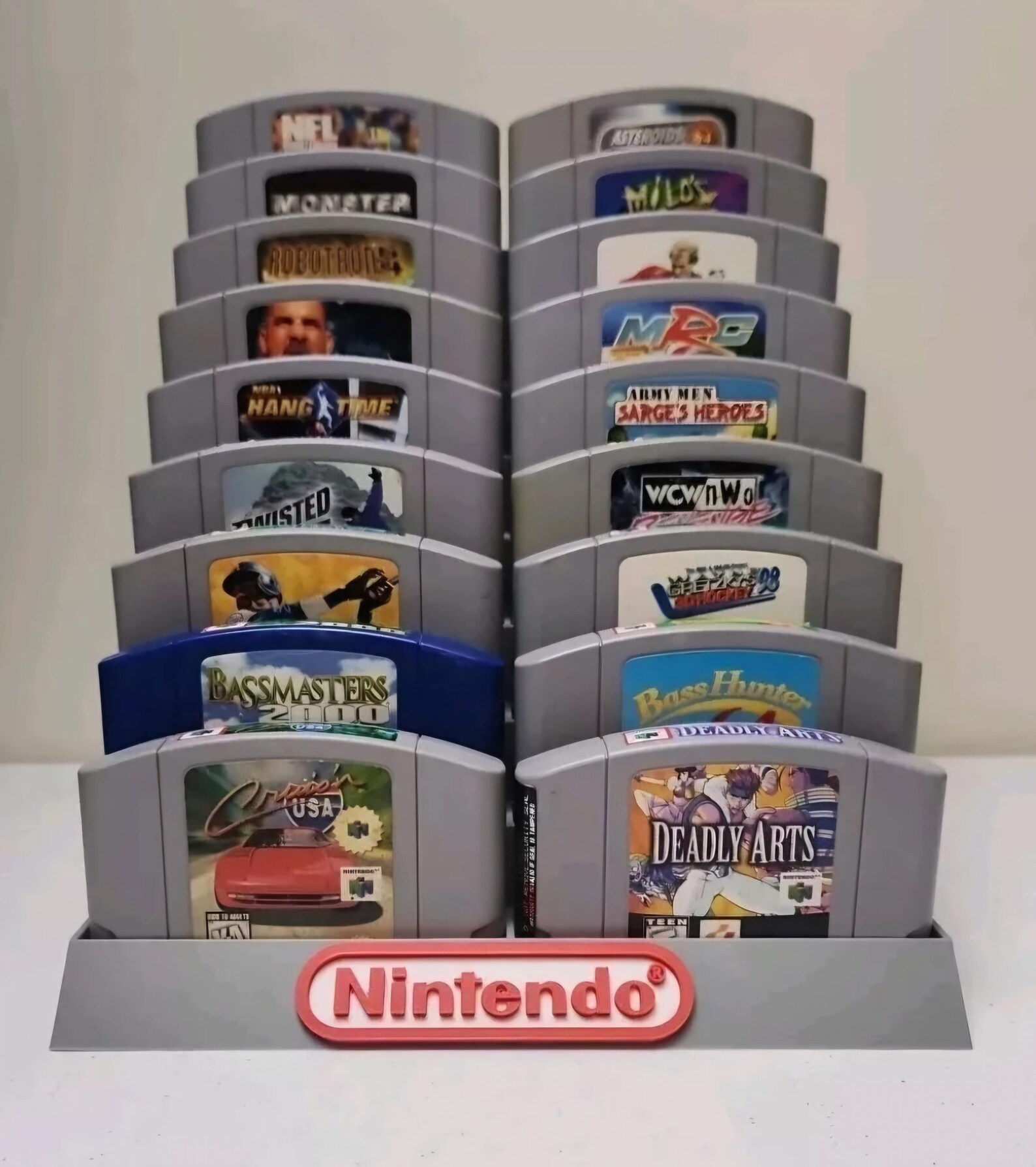 Nintendo 64, N64 18 Cartridge Display Stand, 3D Printed - Etsy