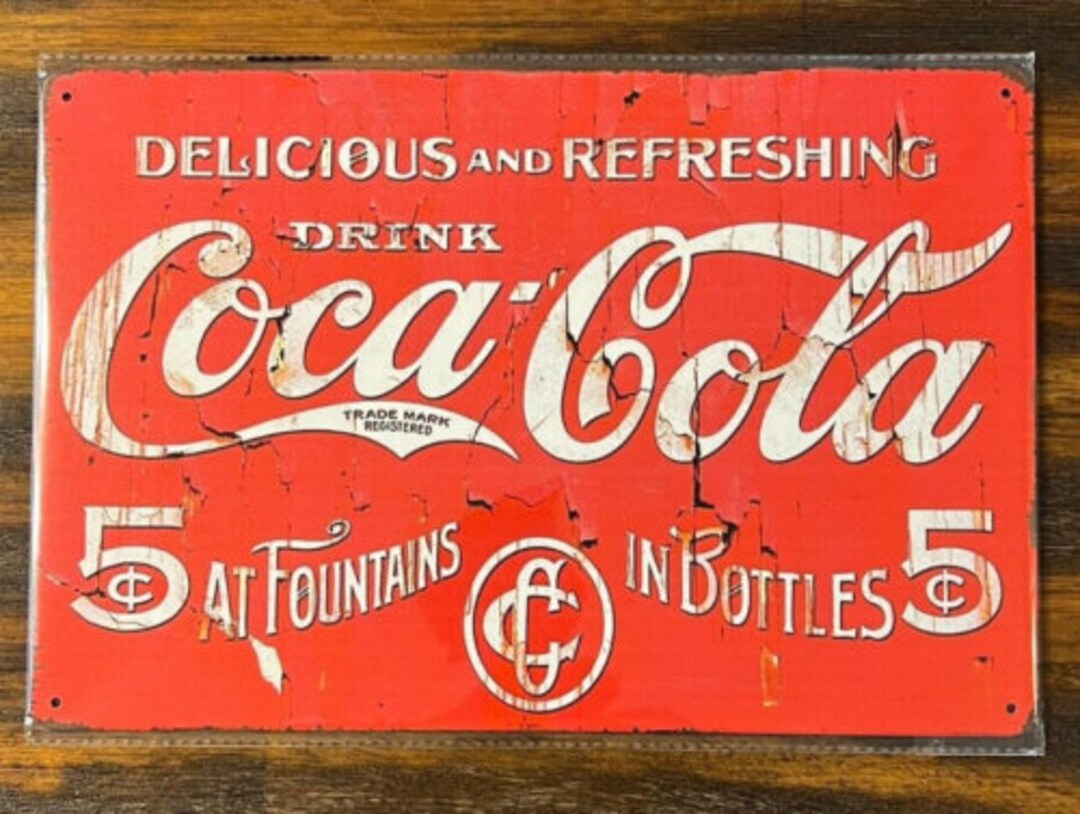 Coca-cola at Fountains & in Bottles Novelty Metal Sign 12 X 8 NEW - Etsy