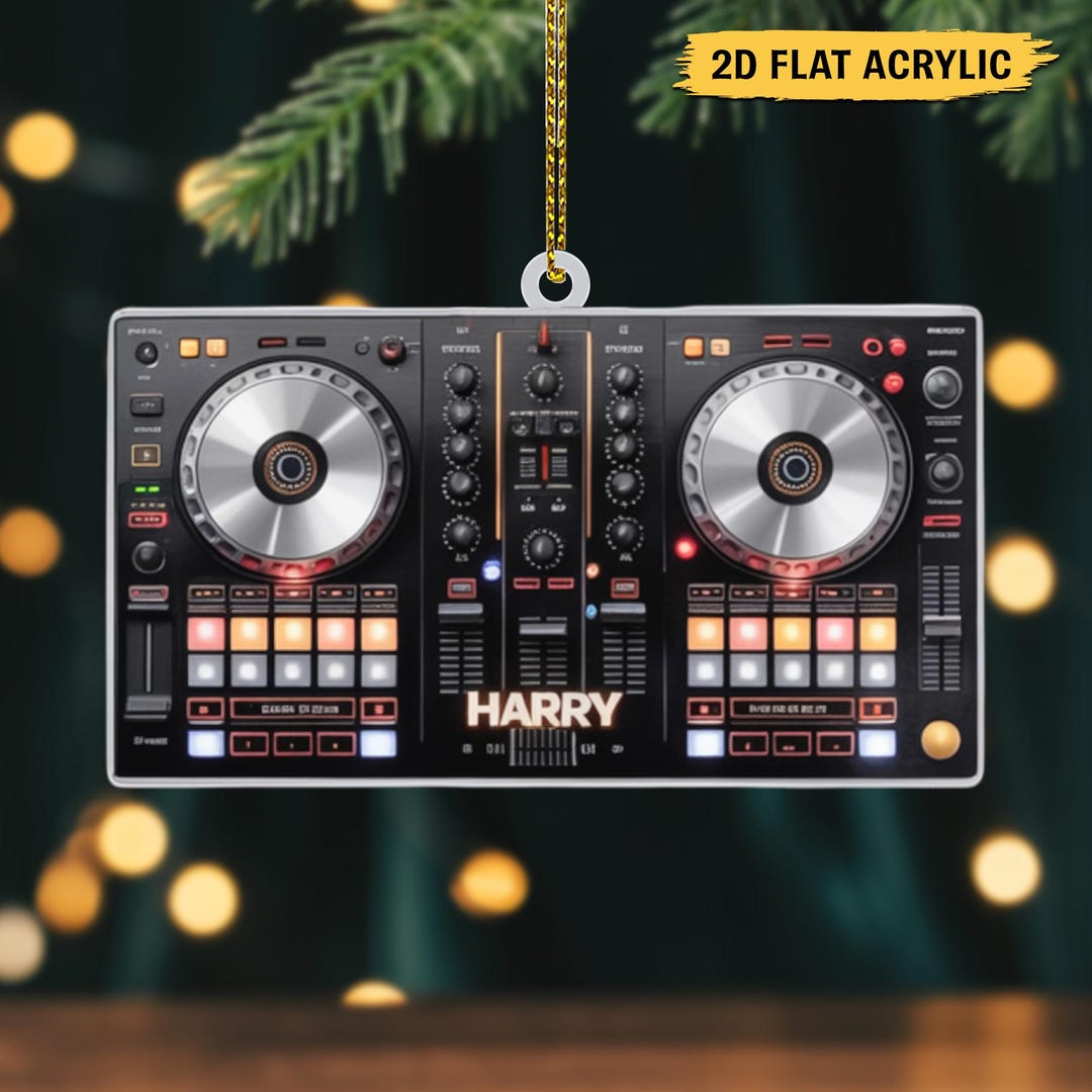 Personalized DJ Ornament – Custom Name Acrylic DJ Controller Gift for ...