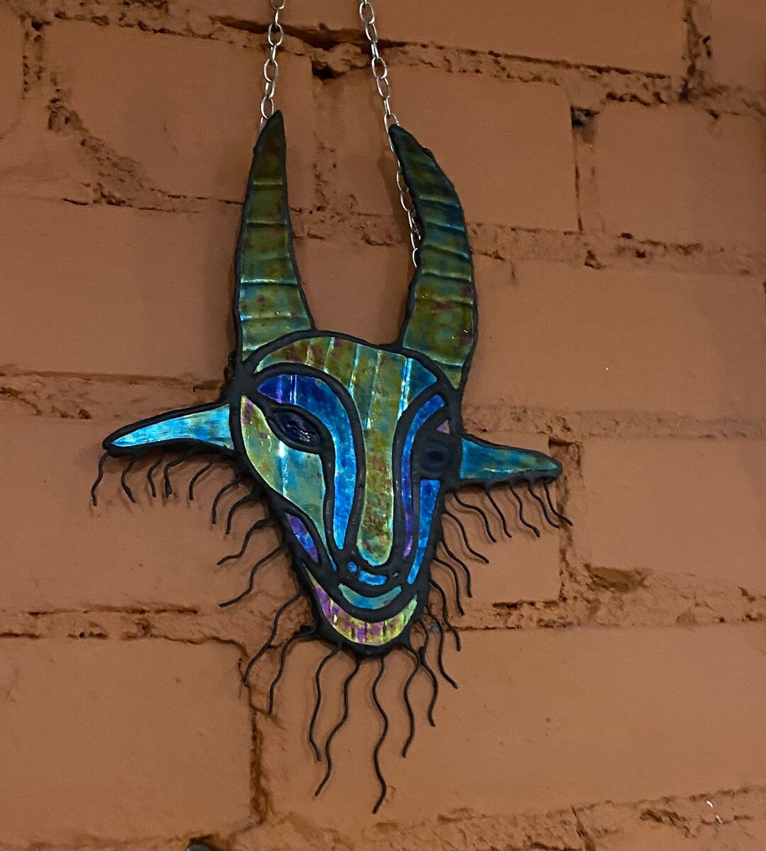 Glam Bathory Goat Stained Glass Sun Catcher - Etsy