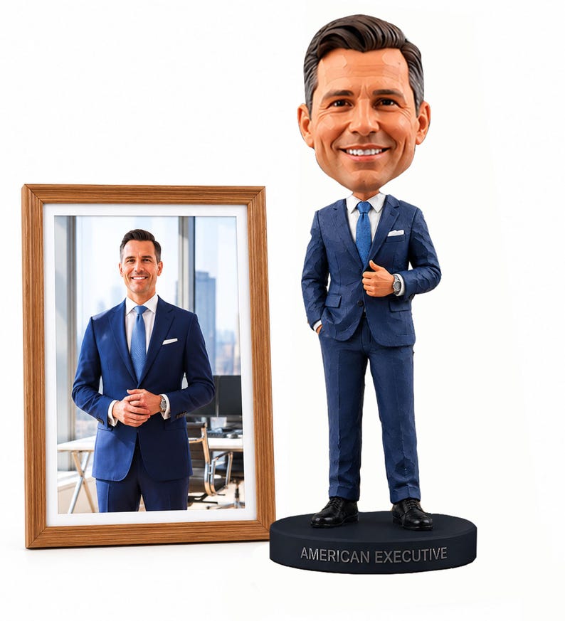 Custom Executive Bobblehead, Handmade Soft Clay Desk Buddy ...