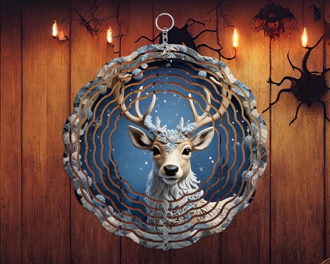 White Deer Wind Spinner PNG, Colorful Humming Bird Wind Spinner ...