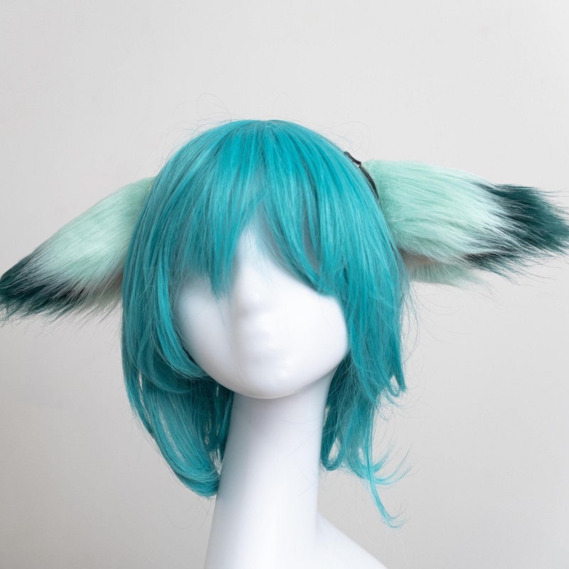 Green and Blue Furry Ears - Etsy