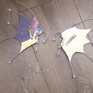 Mermaid Ears, Navy Blue, Resin, Fish Fin Ears, Siren Ears, Merfolk Ears ...