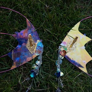 Mermaid Ears, Magenta Purple, Resin, Fish Fin Ears, Siren Ears, Merfolk ...