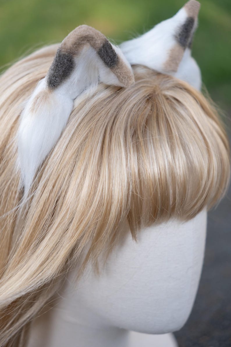 Calico Cat Ears, Brown, Yellow and White Cat Ears and Tail, Furry ...