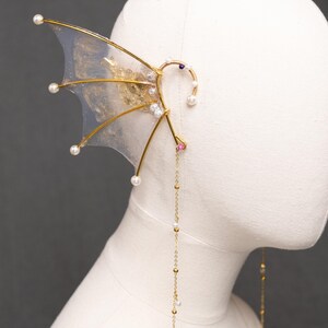 Mermaid Ears, Gold and Beige, Resin, Fish Fin Ears, Siren Ears, Merfolk ...