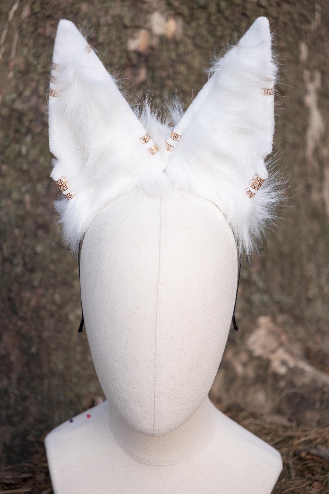 White Anubis Ears Cosplay Anime Werewolf Headwear Furry Ear Fox ...