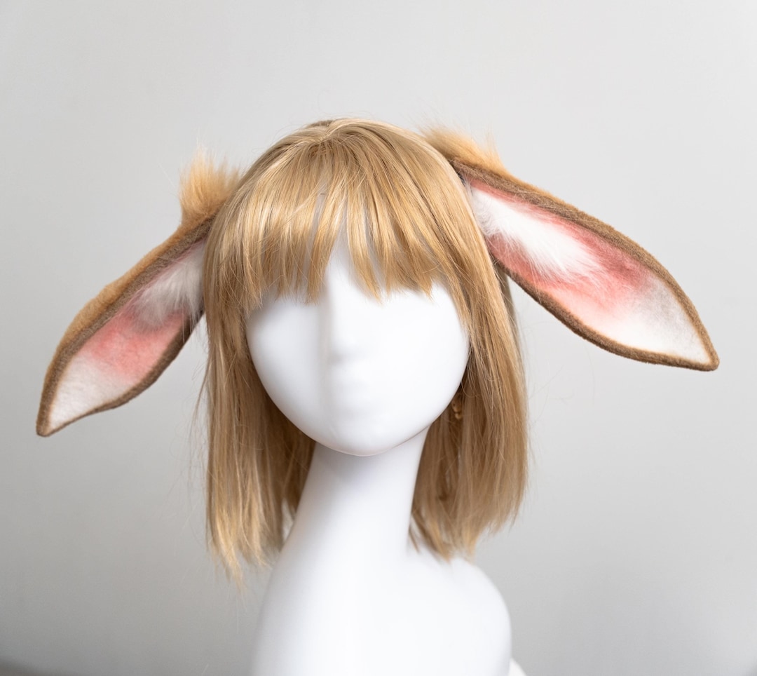 Furry Lop Rabbit Ears, Yellow Rabbit Ears, Brown Bunny Cosplay, Anime ...