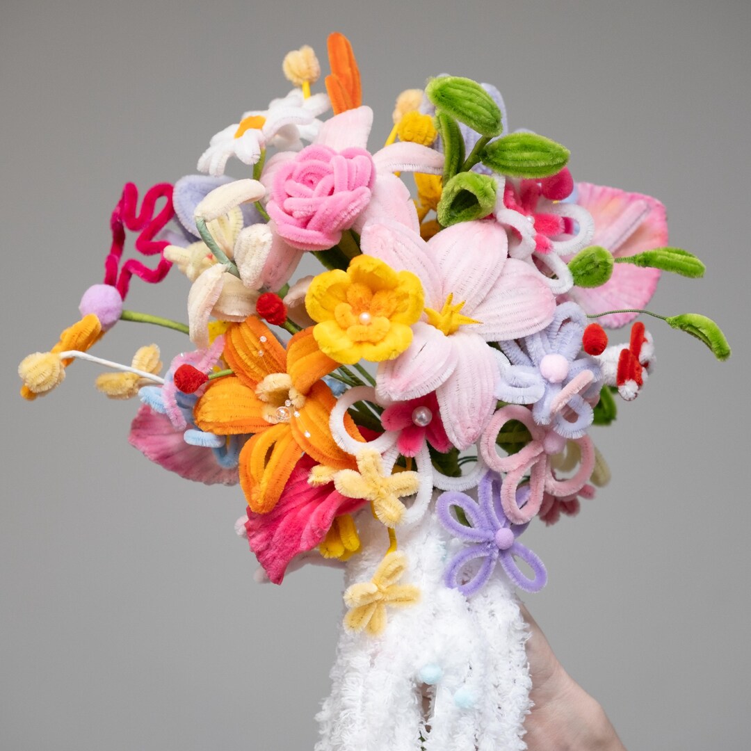Twist Sticks Bouquet, Finished Product, Colorful Artificial Flower ...