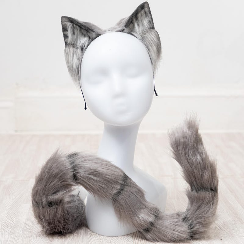 Cat Ears and Tail Set - Etsy