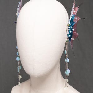 Mermaid Ears, Pink and Blue, Resin, Fish Fin Ears, Siren Ears, Merfolk ...