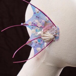 Mermaid Ears, Pink and Blue, Resin, Fish Fin Ears, Siren Ears, Merfolk ...