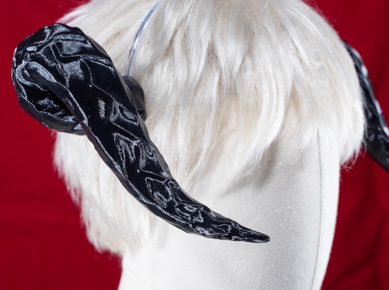 Aura Dragon Horns, Black, 3D Printed Painted Finished Product, Demon ...