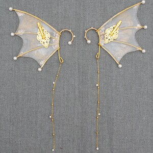Mermaid Ears, Gold and Beige, Resin, Fish Fin Ears, Siren Ears, Merfolk ...