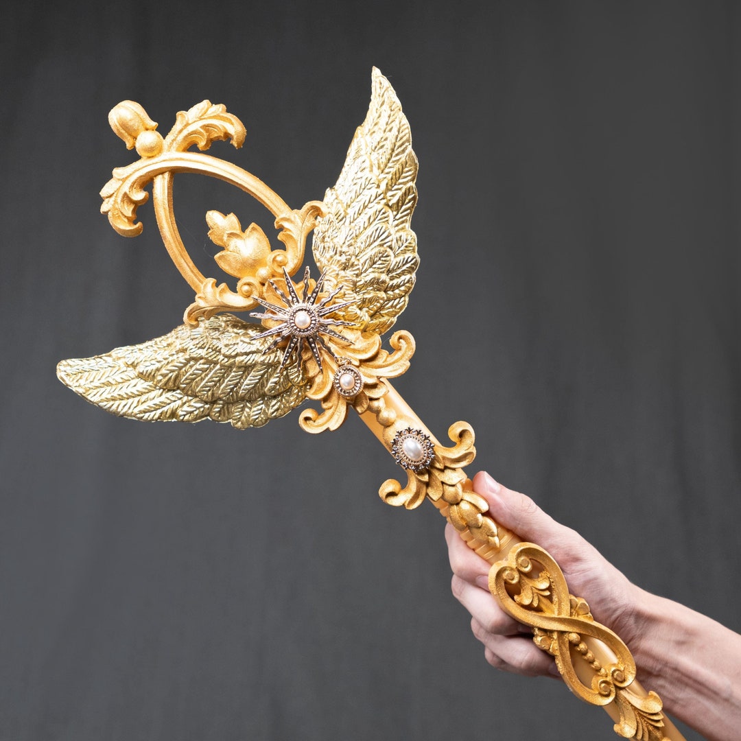 Magic Scepter, 24 In, Gold, Made of Wood and Plastic, Renaissance ...