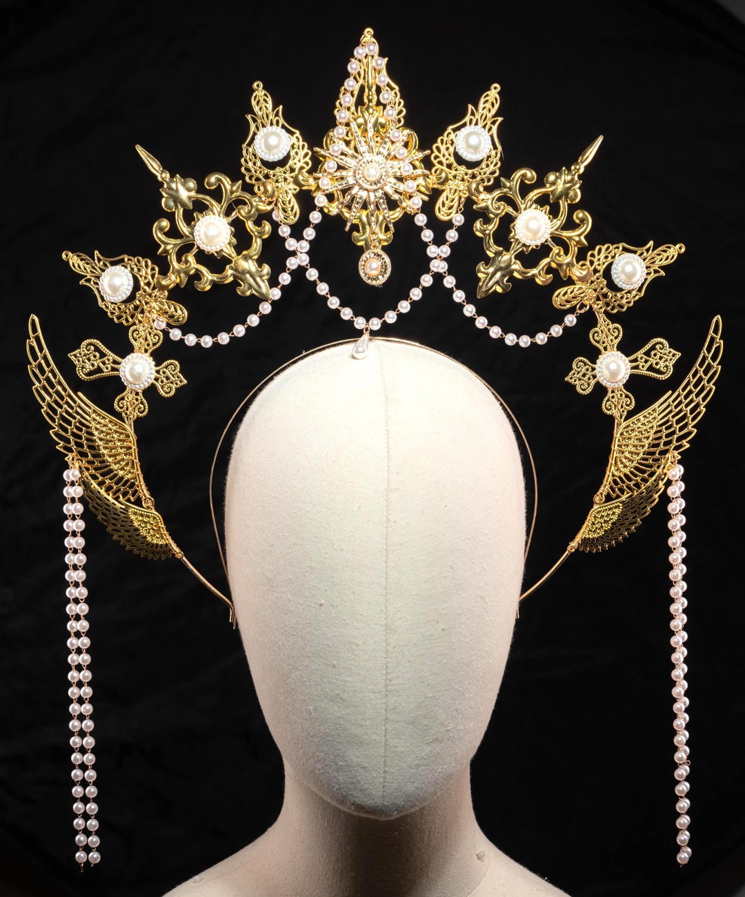 Holy Renaissance Virgin Mary Gold Halo Rococo Crown Baroque Greek ...
