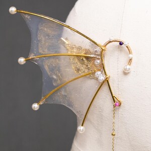 Mermaid Ears, Gold and Beige, Resin, Fish Fin Ears, Siren Ears, Merfolk ...